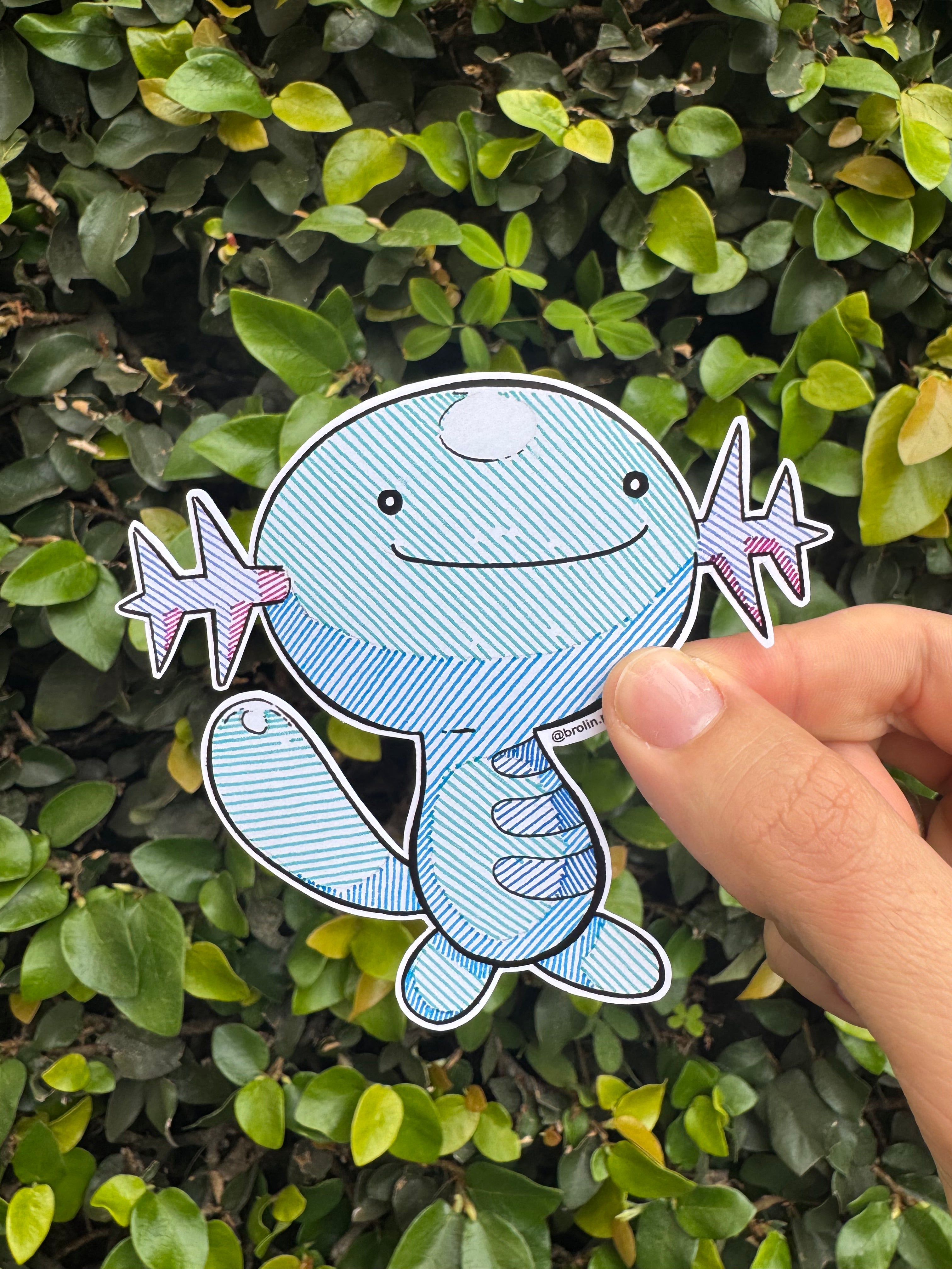 Wooper Sticker – Art by Brólin